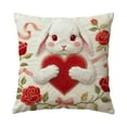 4 pc Love-Themed Cushion Cover-Embroidered Heart Design Throw Pillow ...