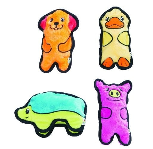 (4 pc. Multi-Pack) Outward Hound Invincibles Plush Stuffing-less Dog ...