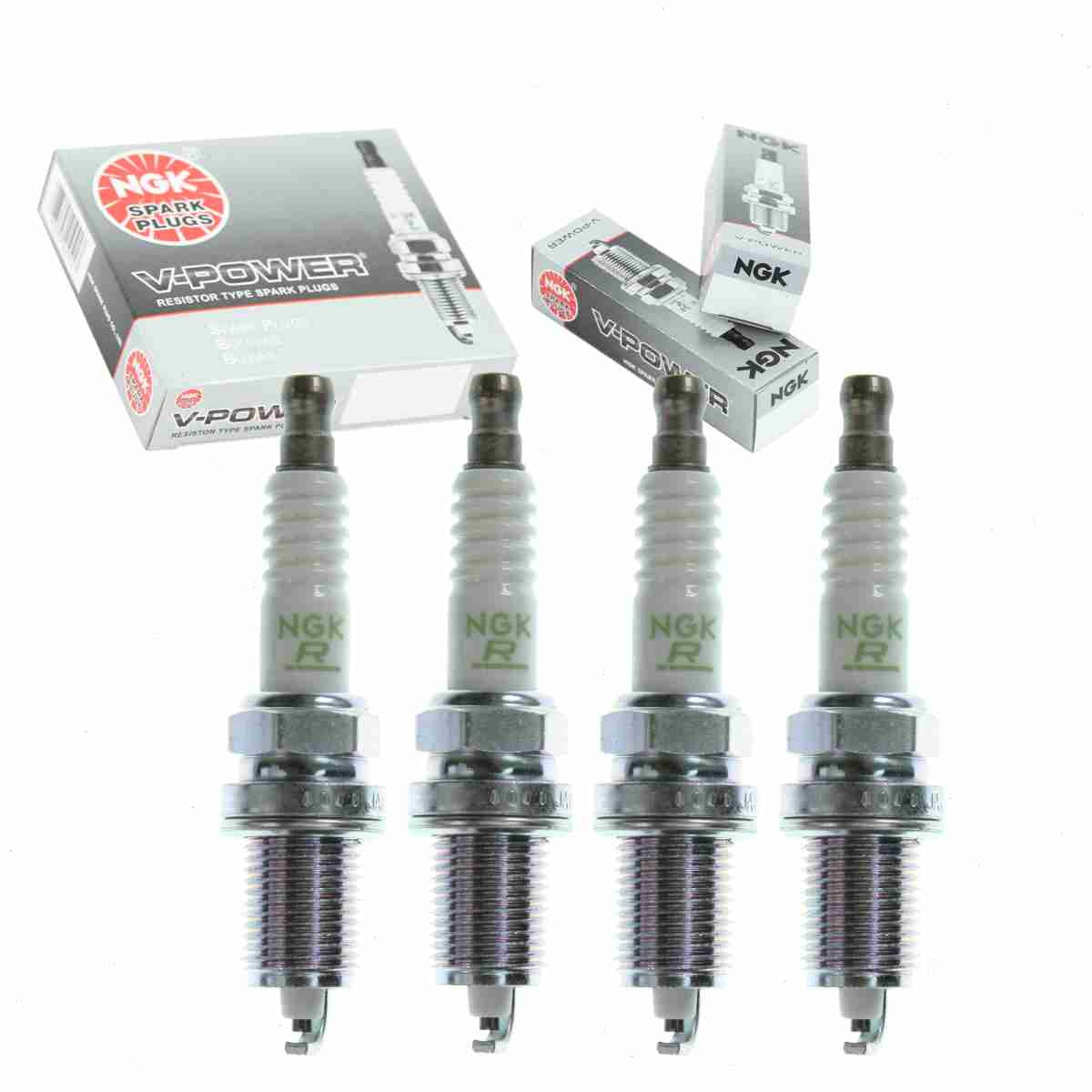 4 pc NGK 4291 V-Power Spark Plugs for 0000-18-F285 1765214 1Y0H 3133 ...