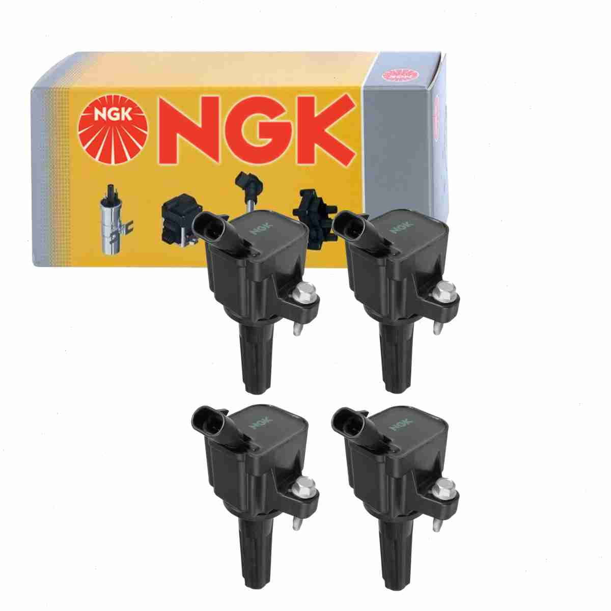 4 pc NGK 48719 Ignition Coils for 12496547 12596547 12612369 12619472 ...