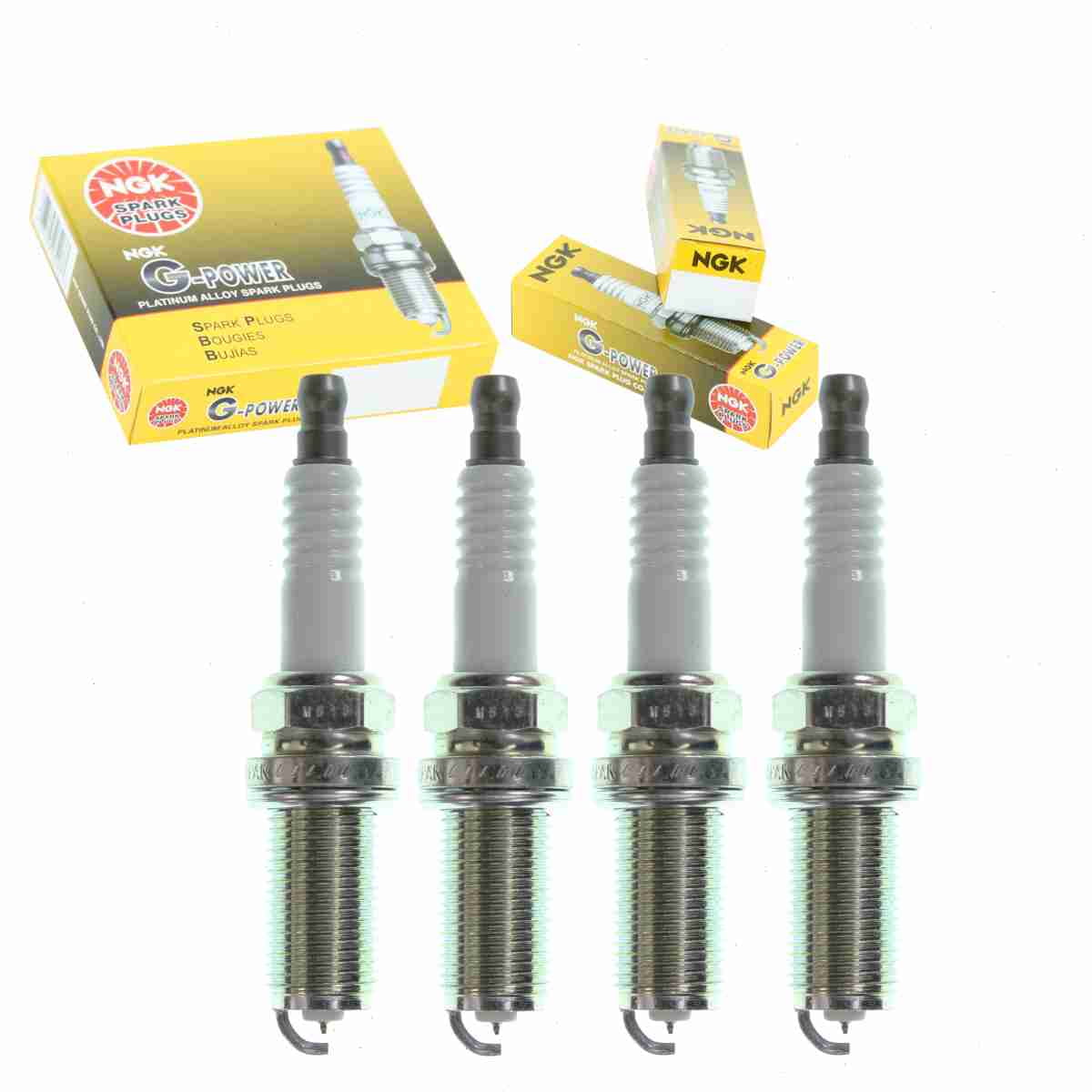NGK 5018 G-Power Spark Plugs, 4 pc, Fits Toyota RAV4 2009-2018, Camry ...