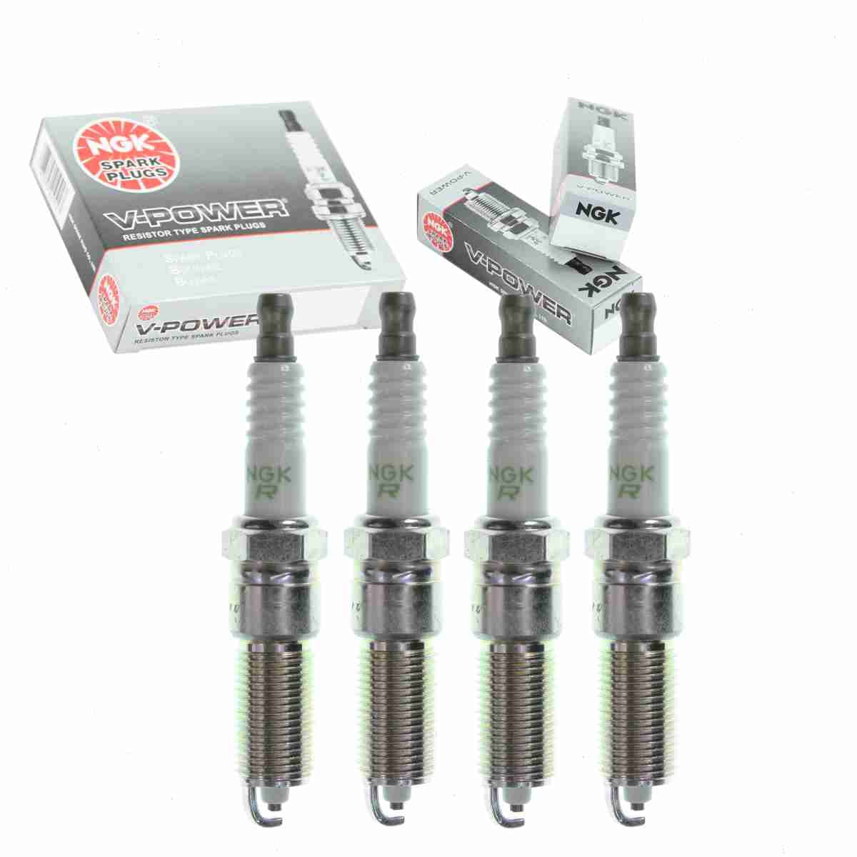 4 pc NGK 5306 V-Power Spark Plugs for 443 443C2 570 570C2 6711 7994 E3 ...