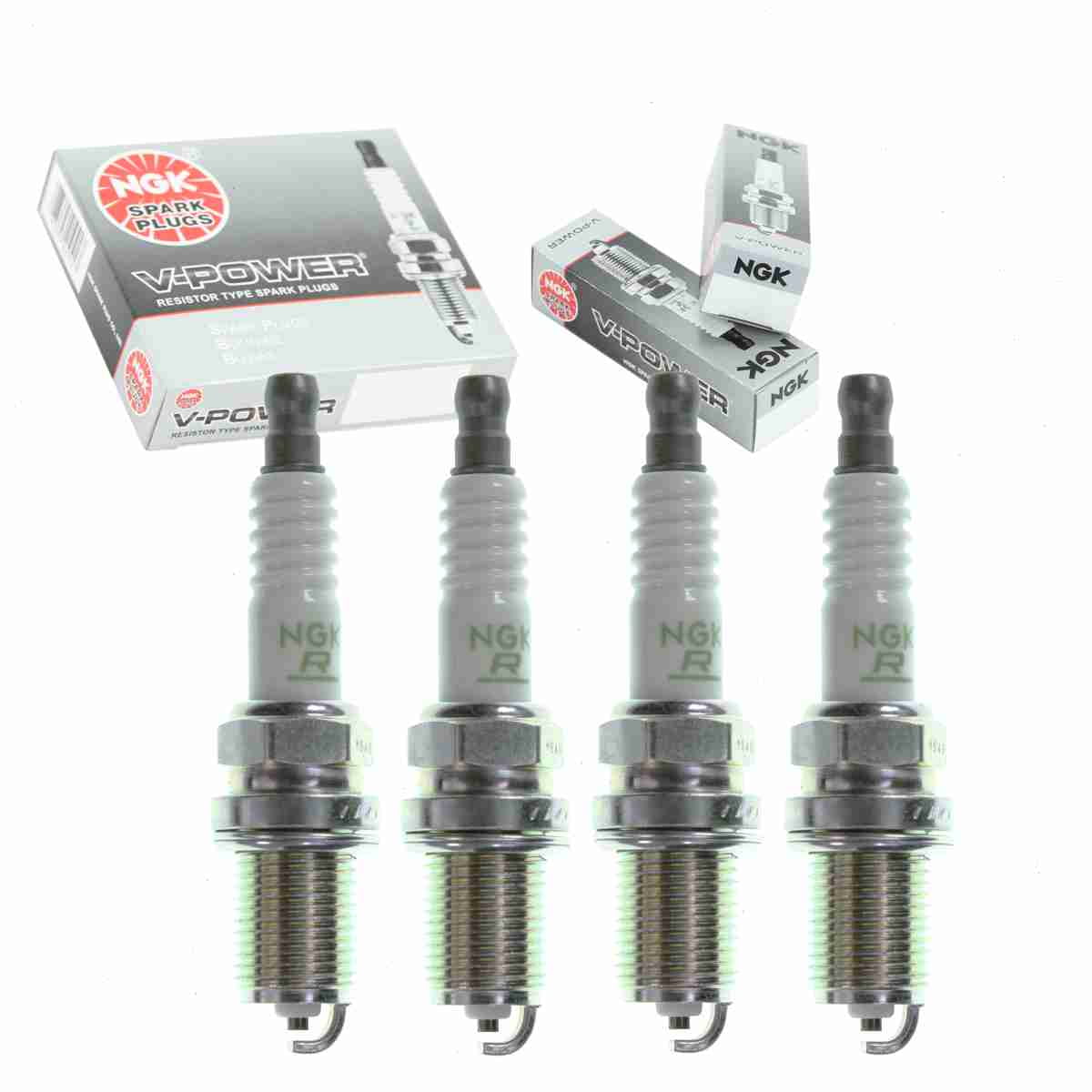 4 pc NGK 6953 V-Power Spark Plugs for 0000-18-BP01 09482-00566 12599-6771-6 1765234 1835270T ...