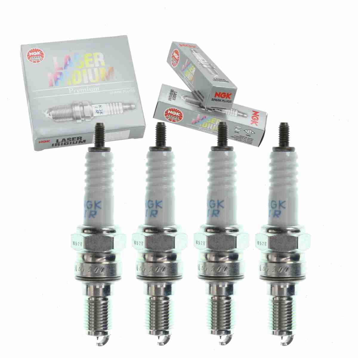 4 pc NGK 7556 Laser Iridium Spark Plugs for 31912-MFL-003 VUH27D ...