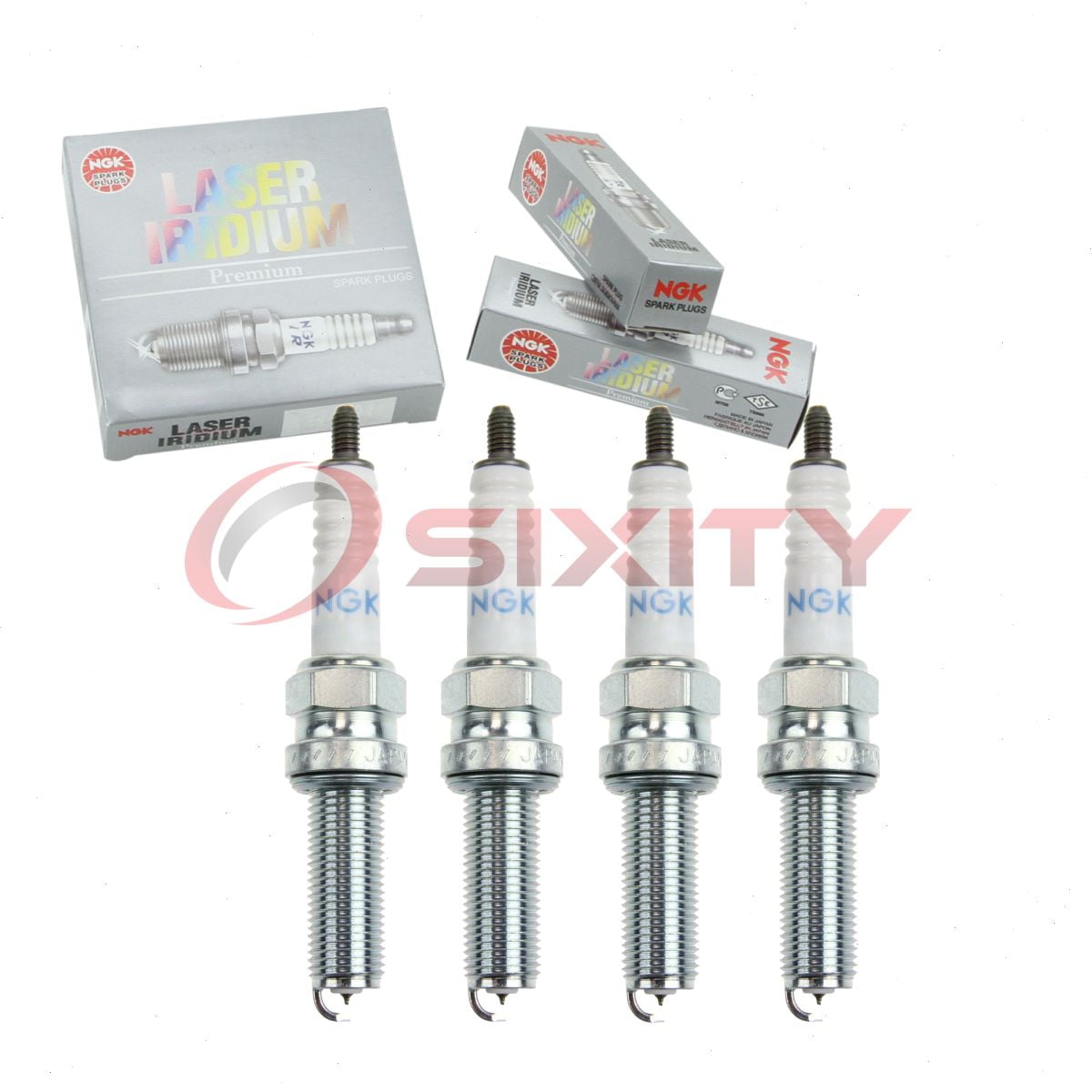 4 pc NGK 91909 Laser Iridium Spark Plugs for 09482-00635 Ignition Wire ...