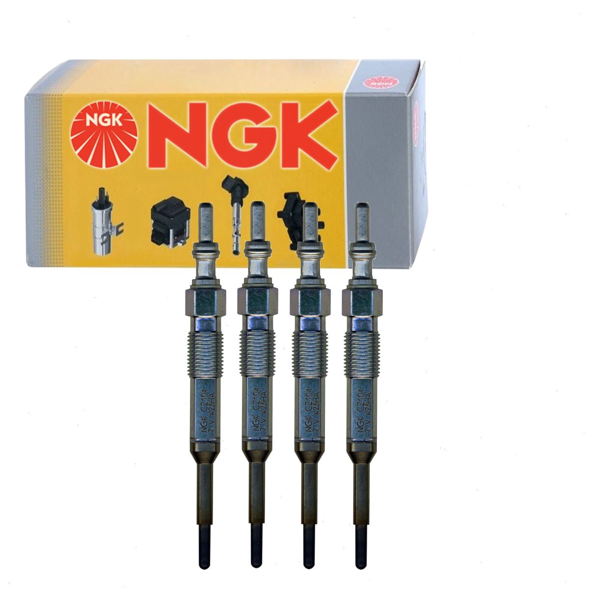4 pc NGK Glow Diesel Glow Plugs compatible with Volkswagen Beetle 1.9L ...