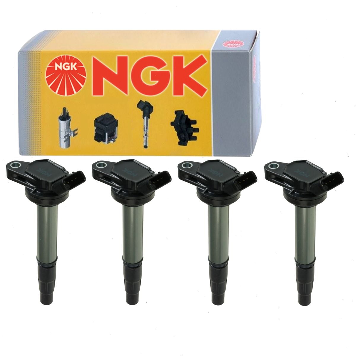 4 pc NGK Ignition Coils compatible with Toyota Corolla 1.8L L4 2009 ...