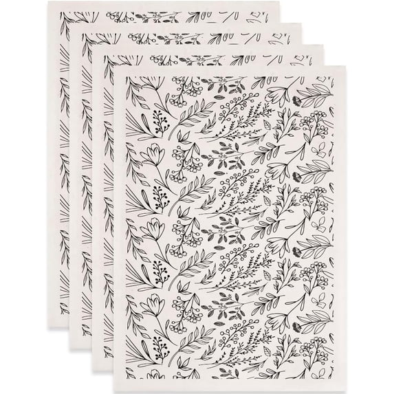 4 pc Paper Ceramic Decals Pottery Ceramics Clay Transfer Paper ...