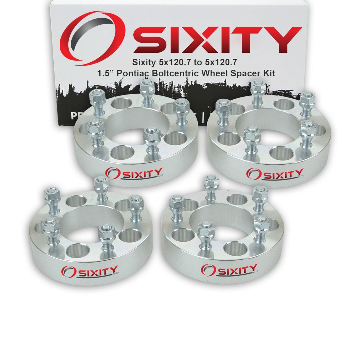 Sixity Auto 4 pc 1.5" 5x120.7 Wheel Spacers compatible with Pontiac ...