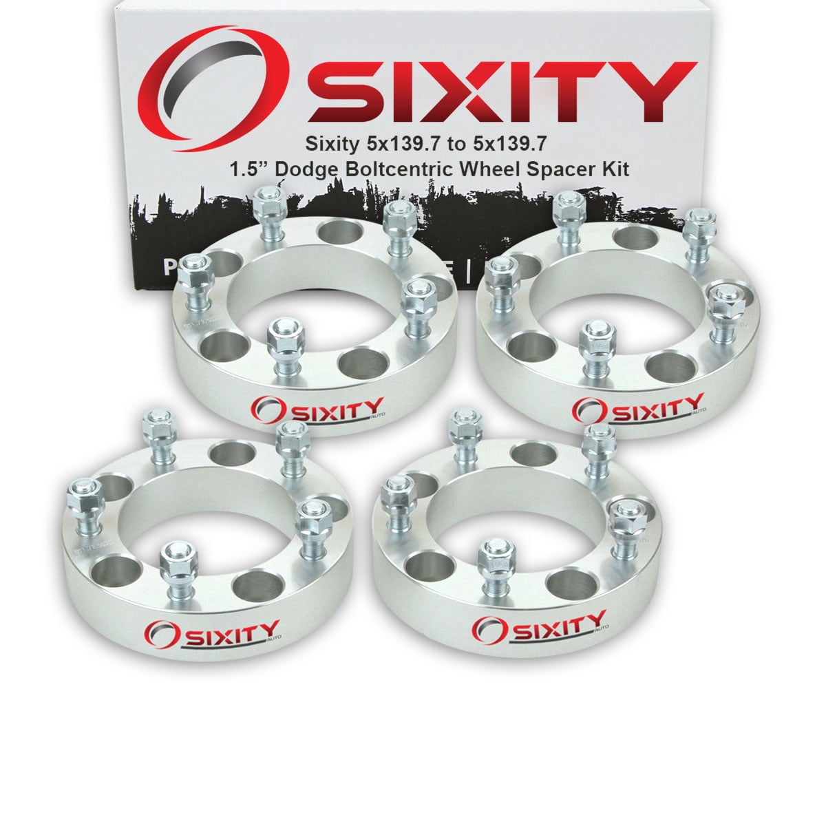Sixity Auto 4 pc 1.5" 5x139.7 Wheel Spacers compatible with Dodge Ram ...