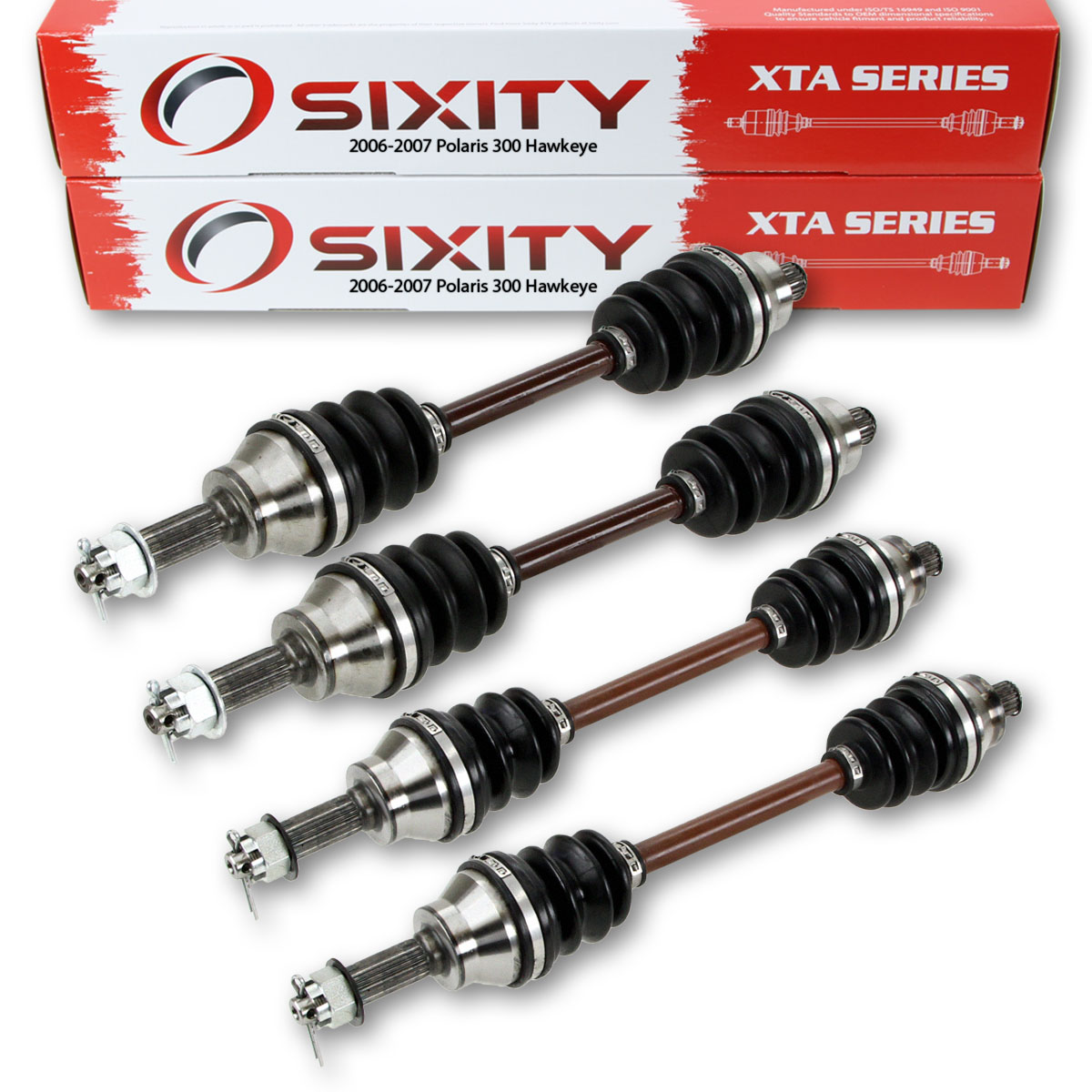 4 pc Sixity XTA Front Rear Left Right Axle compatible with Polaris ...