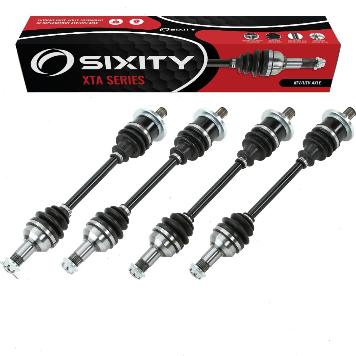 4 pc Sixity XTA Front Rear Left Right Axles compatible with Arctic Cat ...