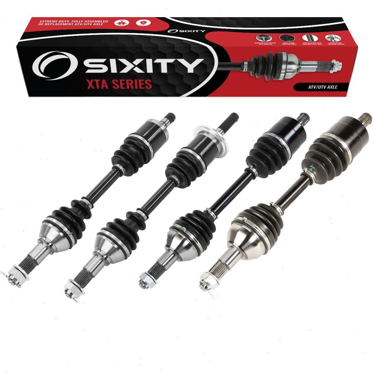 4 pc Sixity XTA Front Rear Left Right Axles compatible with Can-Am ...