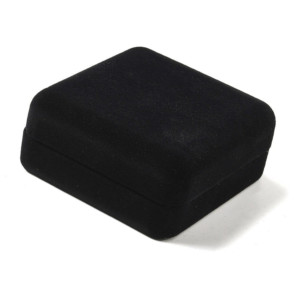 4 pc Velvet Badge Storage Gift boxes Square Black 6.9x6.6x2.9cm Velvet ...