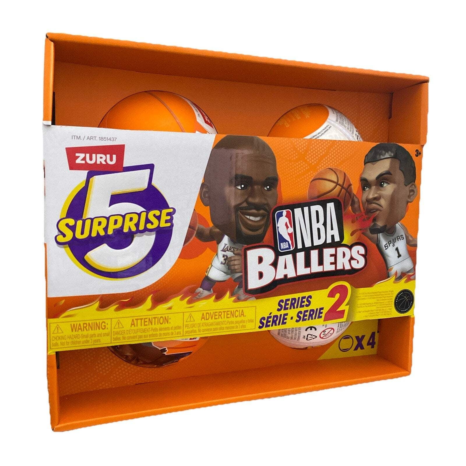 4-pc ZURU 5 Surprise NBA Ballers Series 2 Collectible Figures ...