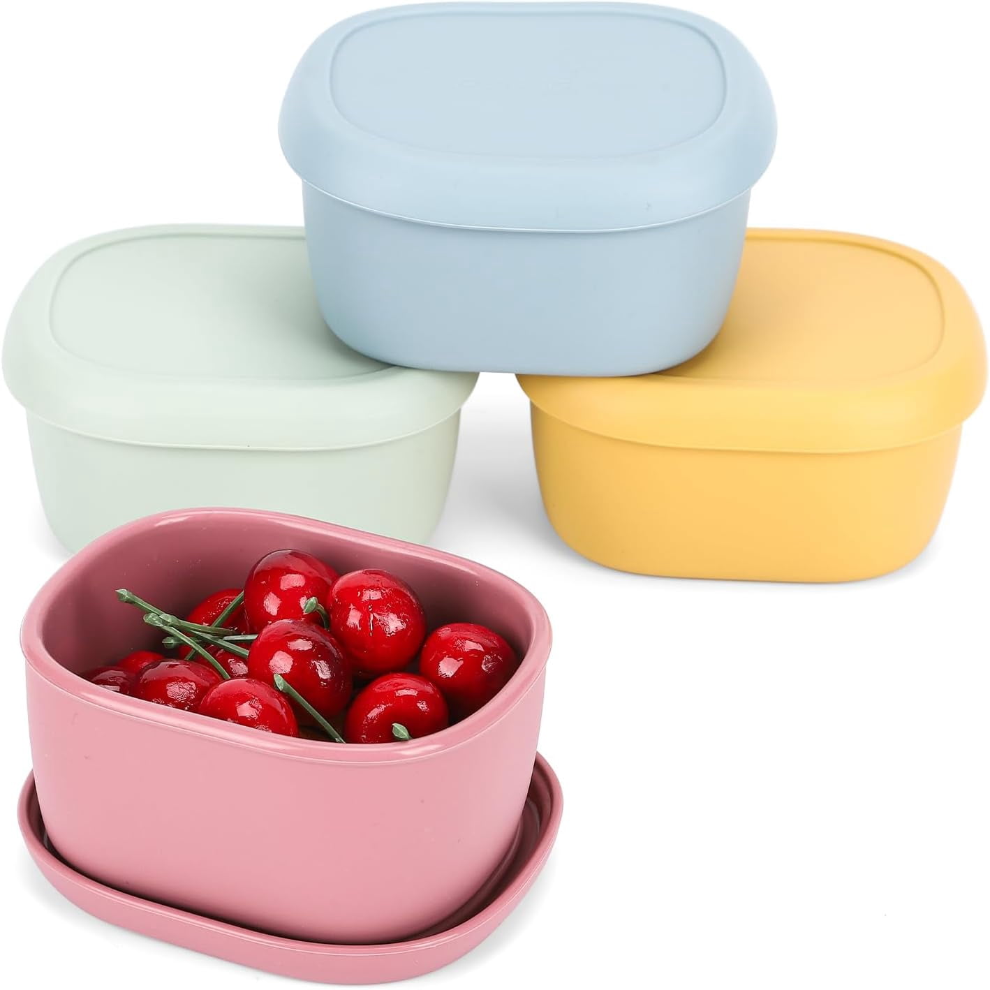 4 pcs 10 oz Silicone Snack Containers for Kids Silicone Food Storage ...