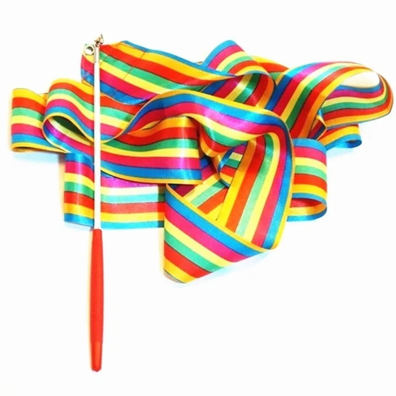 4 pcs 4M Colorful Gym Ribbons Dance Ribbon Rhythmic Art Gymnastic ...