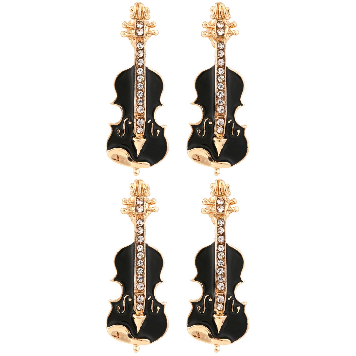 4 pcs All-match Violin Pin Creative Clothes Pin Personalized Brooch ...