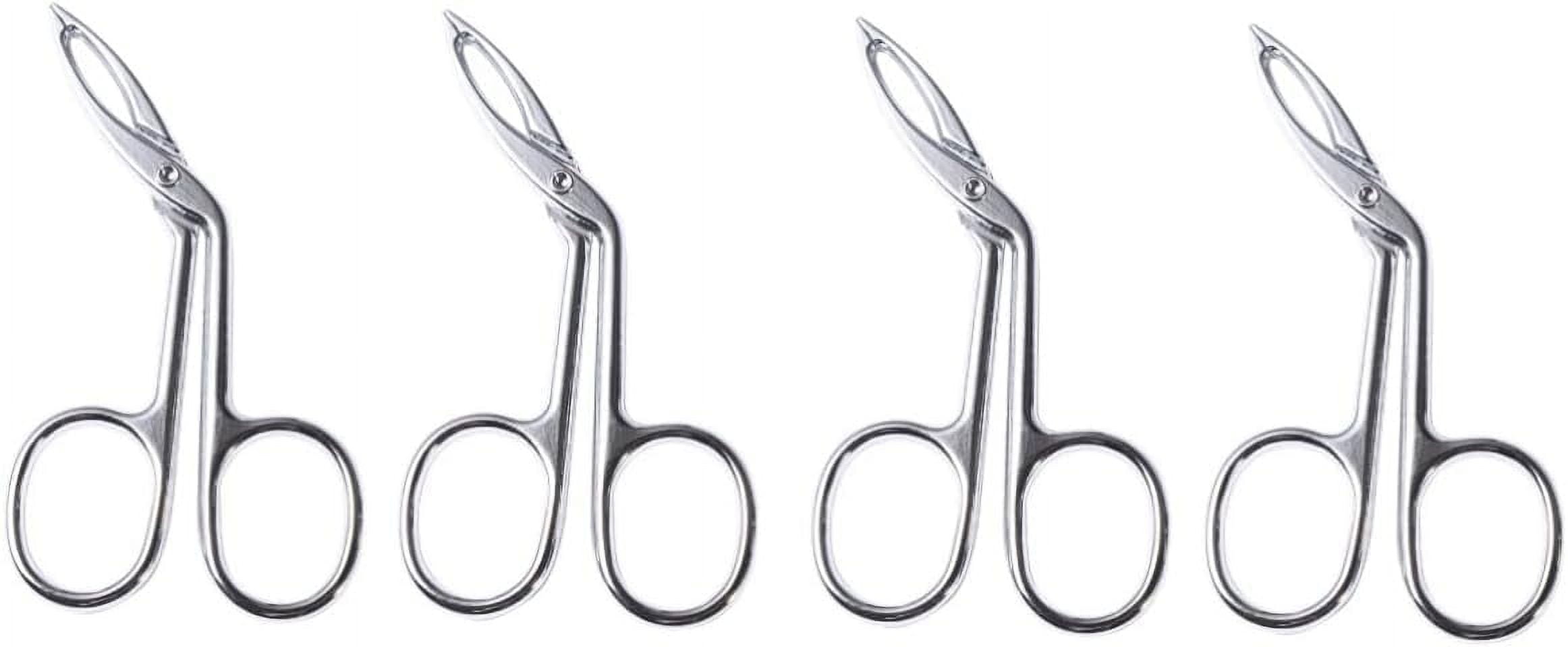 4 pcs Beard Scissors lash Cluster Tweezers Eyelashes tweezer Stainless ...