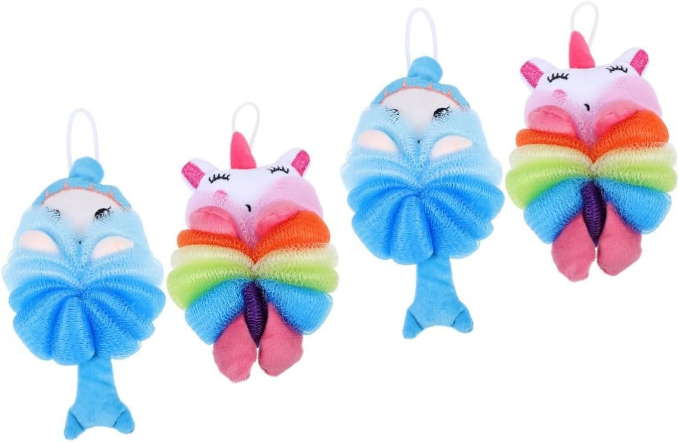 4 pcs Cartoon Bath Ball Cleaning Sponge loofah for sponges for Body ...