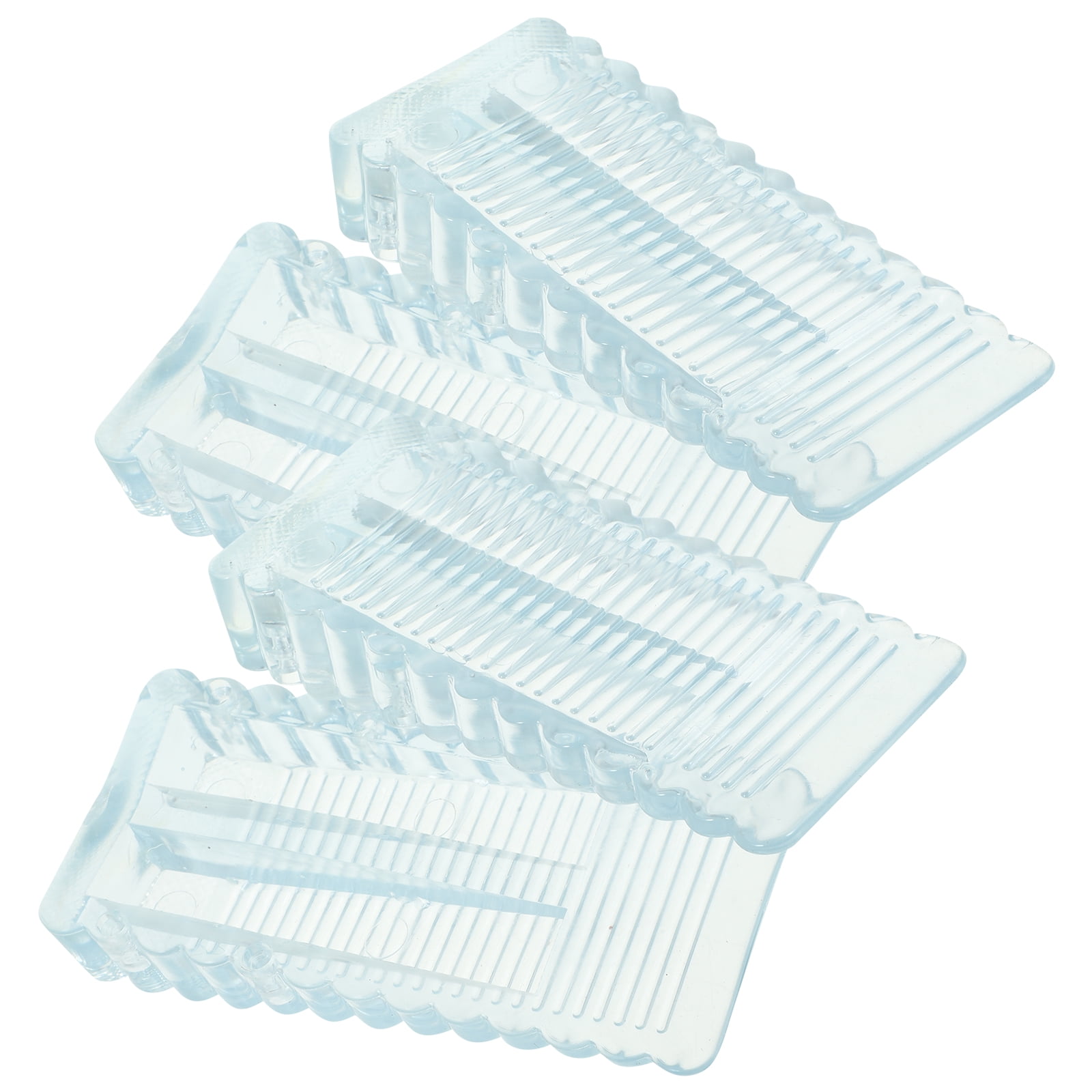 4 pcs Clear Door Stoppers Non-slip Rubber Door Stopper Clear Wedges for ...