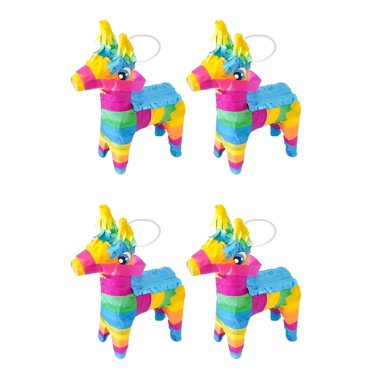 4 pcs Colorful Donkey Pinata Toy Hanging Pinata Decor Cinco de Mayo ...