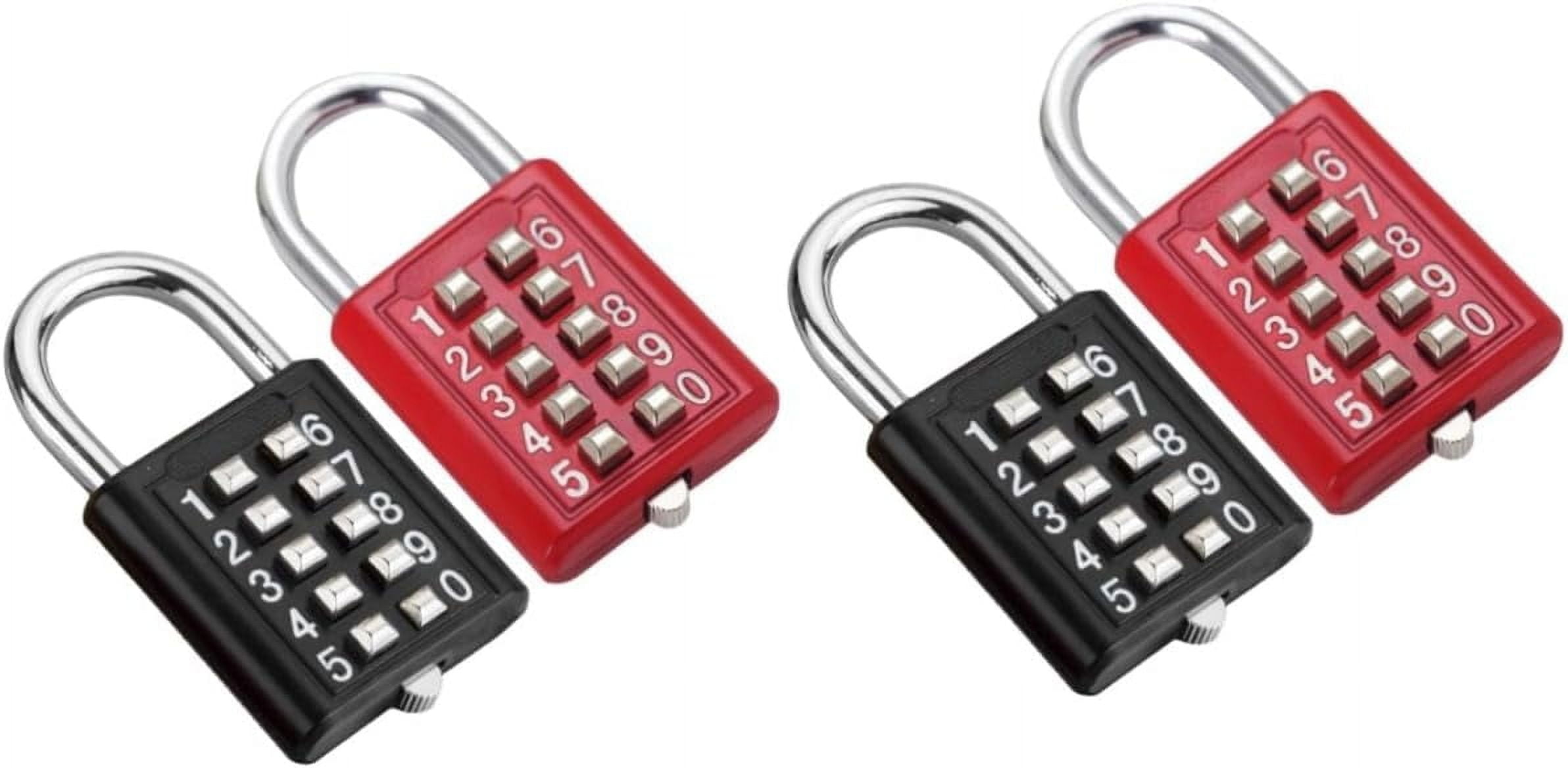 4 pcs Combination Lock for The Blind Padlocks for Outdoor use keytones ...