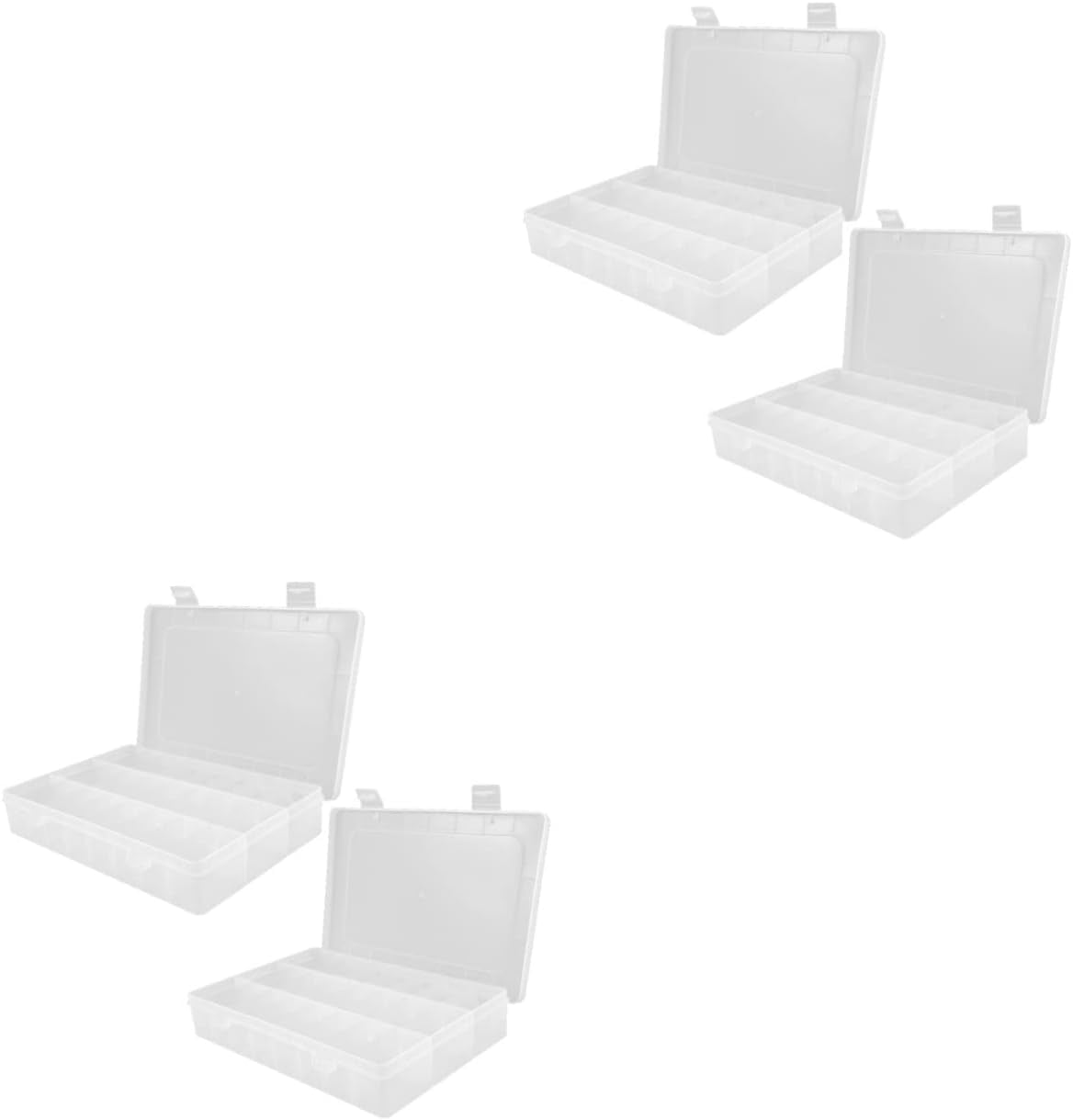 4 pcs Container Manicure Stud Box Crafts Storage Shelves Plastic Grid ...