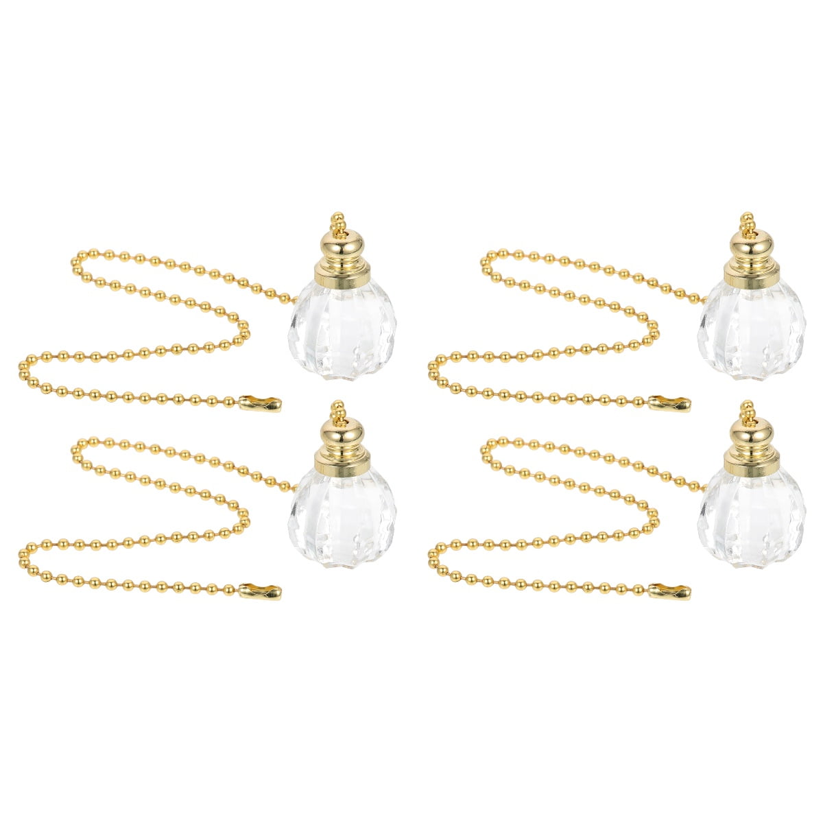 4 pcs Crystal Fan Pull Chains Extension Fan Pull Chain Pendant Ceiling ...