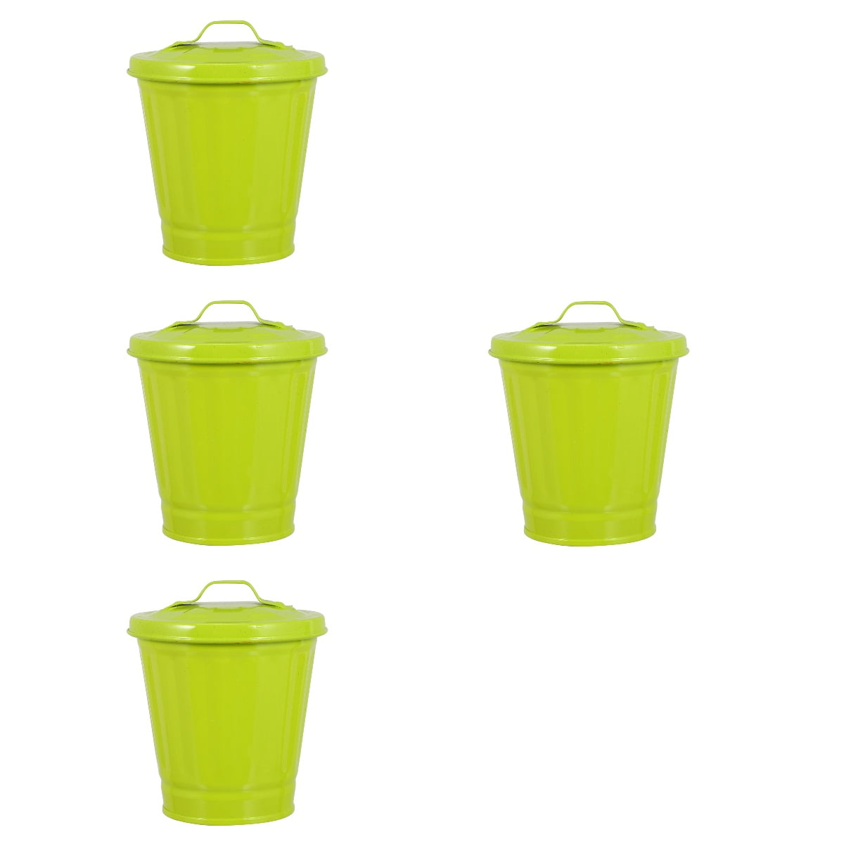 4 pcs Desktop Garbage Bin Lovely Trash Can Garbage Holder Flower Pot ...