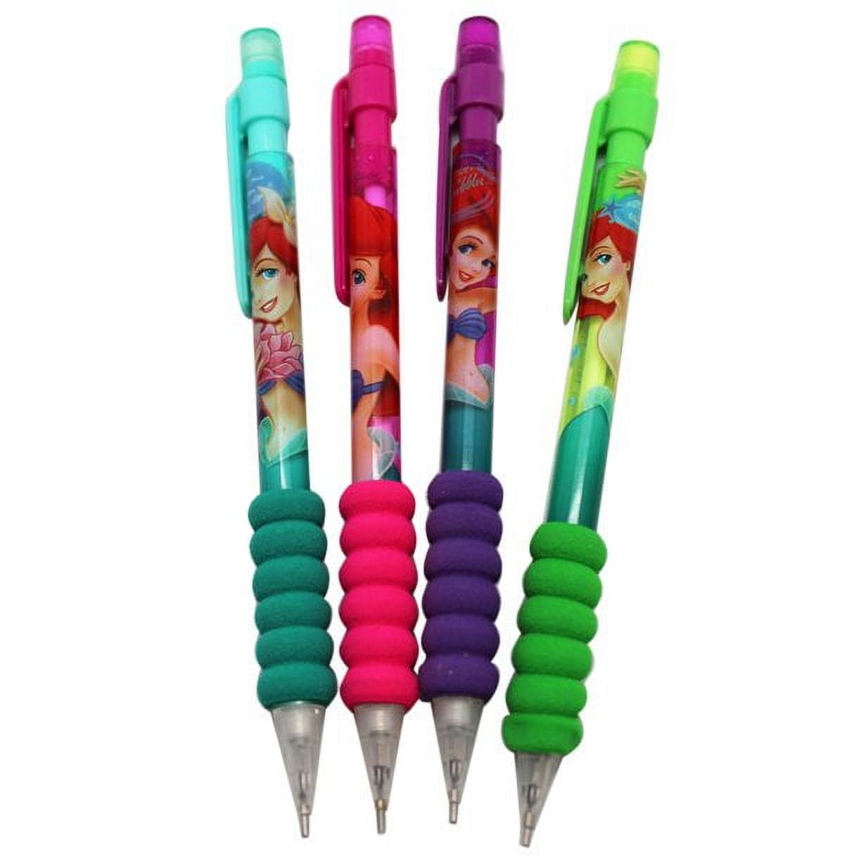 4 pcs Disney Little Mermaid Mechanical pencils - 4 Color Foram Grip ...