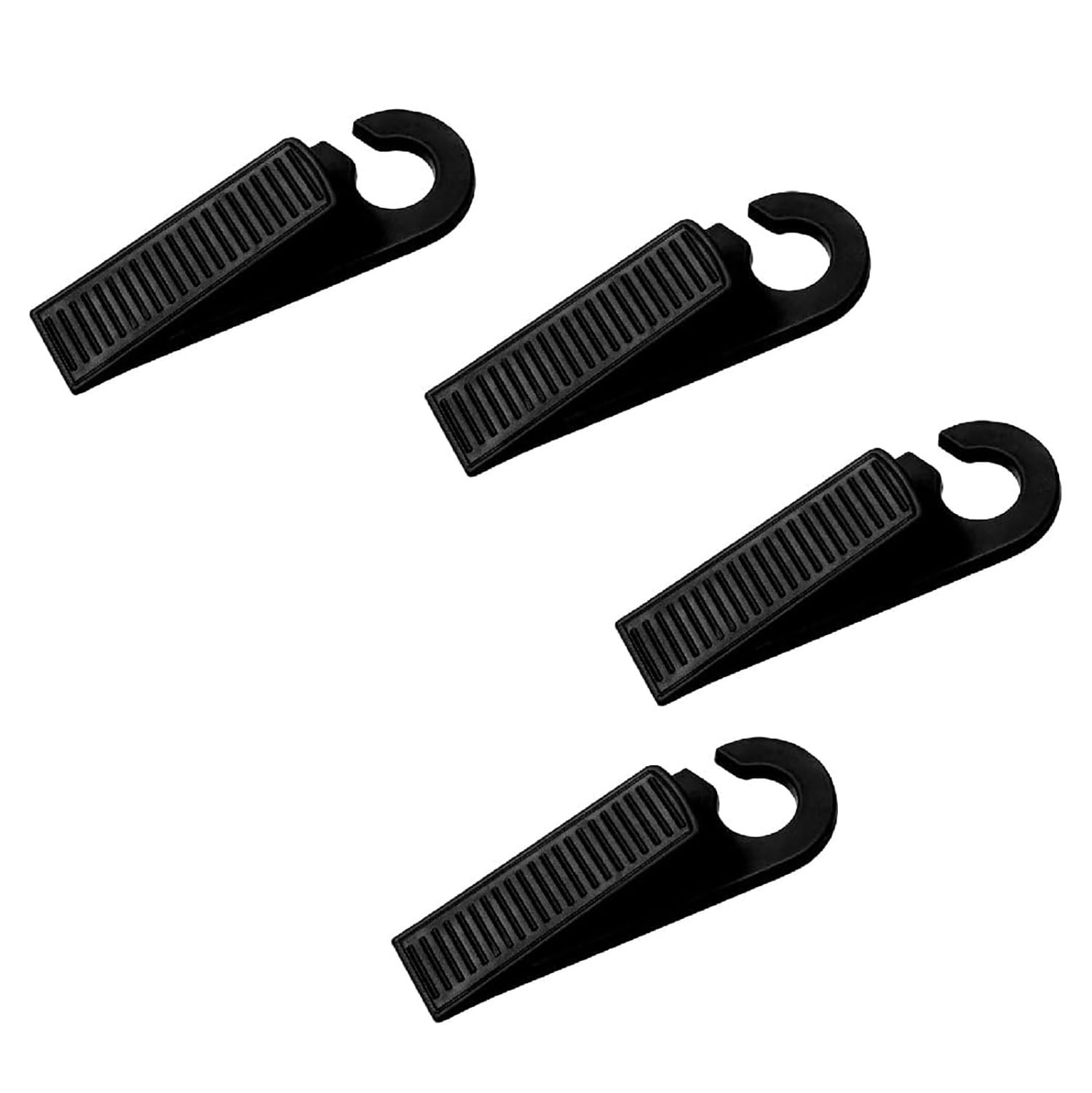 4 pcs Door Stopper Grooved Rubber Wedge for Door Bottom Secure Draft ...