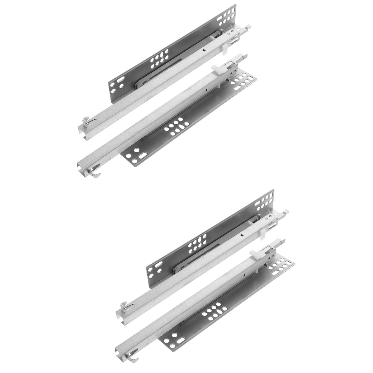 4 pcs Drawer Track Slides Full Extension Bearing Cabinet Telescoping ...