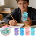 4 pcs Dual-Hole Pencil Sharpeners with Random Assorted Colors, Sharp ...