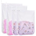 4 pcs Durable Honeycomb Mesh Laundry Bags for Delicates 2 Large (16" x ...