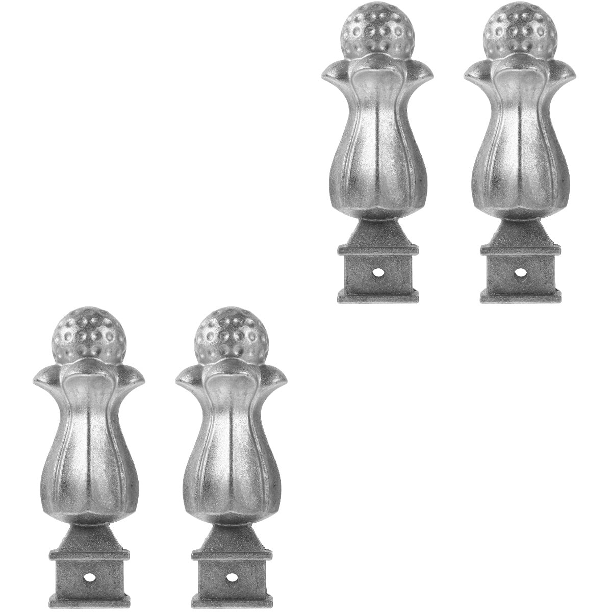 unbranded 4 pcs Fence Topper Heads Fence Finials Fence Yard Garden Lawn ...