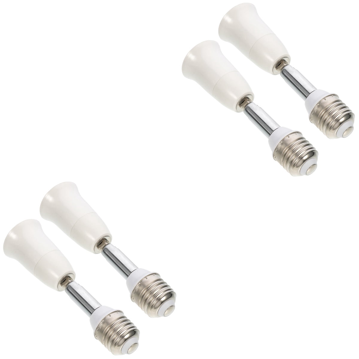 4 pcs Flexible Light Bulb Lamp Socket Adapter Extender Adjustable Bulb ...