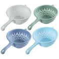 4 pcs Food Washing Drain Colander with Handle Plastic Colander Strainer ...