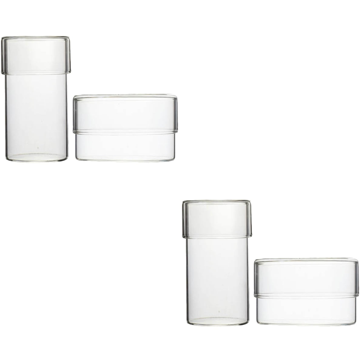 4 pcs Glass Sealing Jar Cereals Soybean Grain Storage Jar Tea Storage ...