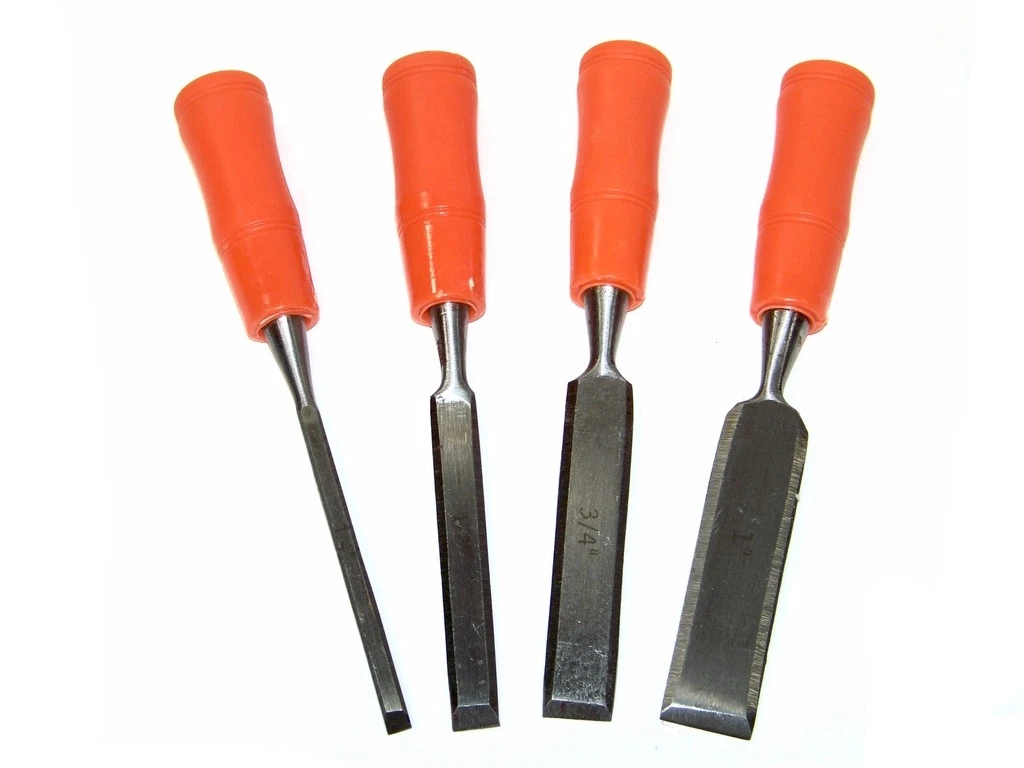 4 pcs Go Through Wood Chisel 1/4" 1/2" 3/4" 1" Hand Tools - Walmart.com
