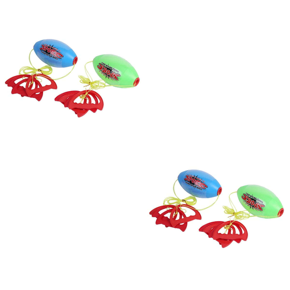 4 pcs Hand Pulling Balls Double Player Sliding Ball Fitness Game Ball ...
