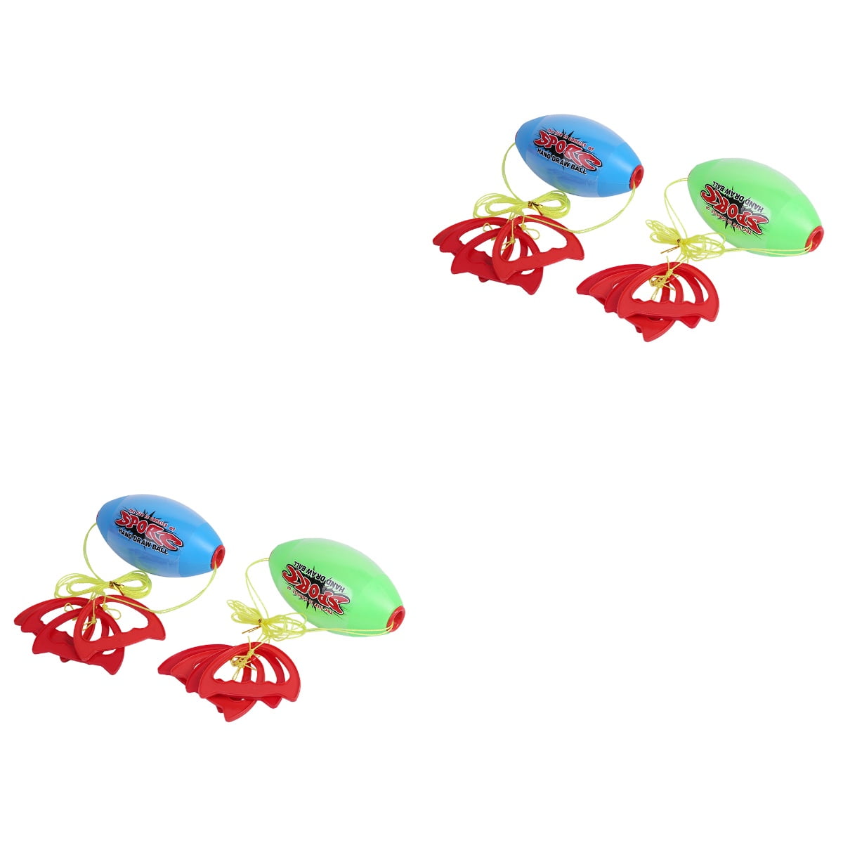 4 pcs Hand Pulling Balls Double Player Sliding Ball Fitness Game Ball ...