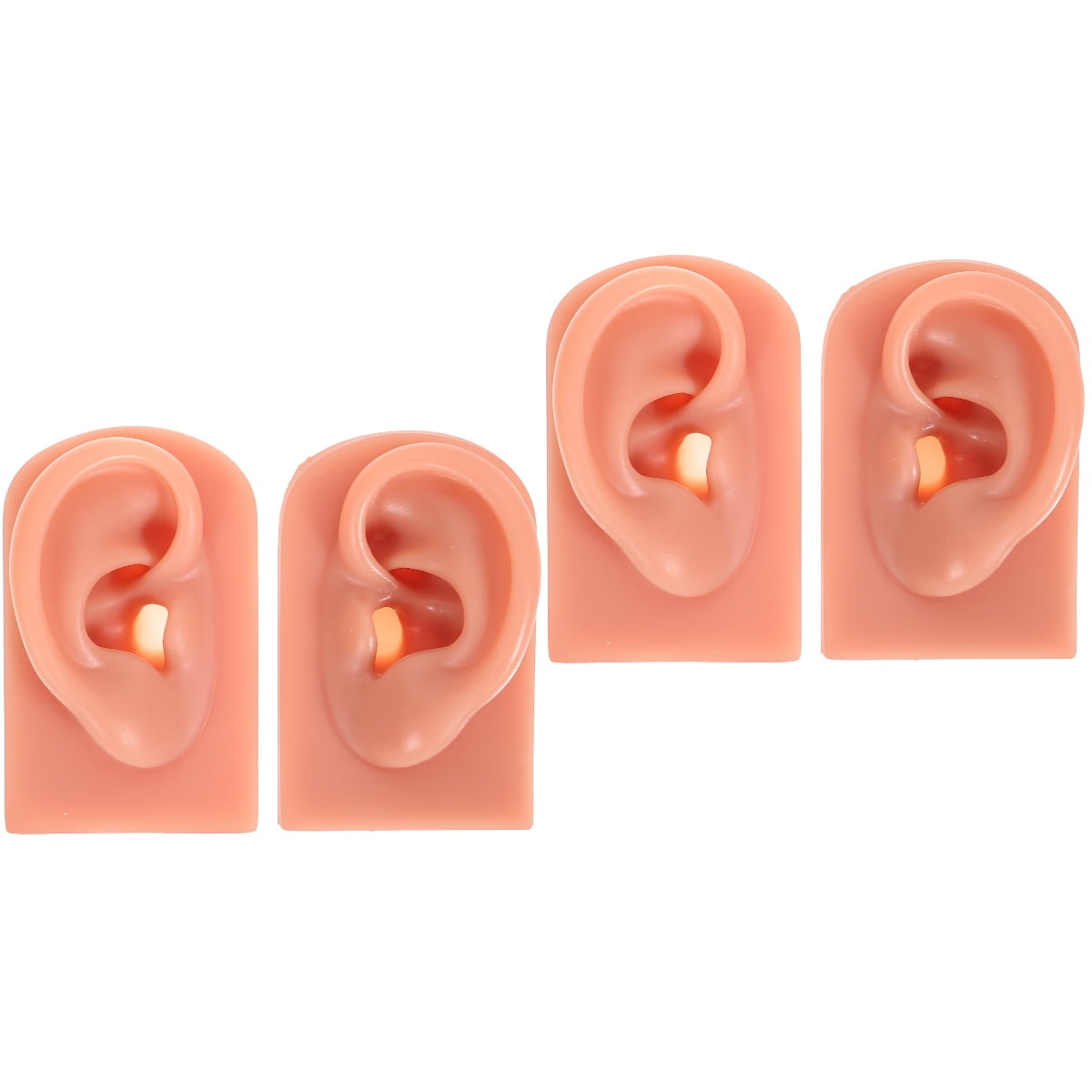 4 pcs Human Ear Models Silicone Piercing Ear Models Artificial Ear ...
