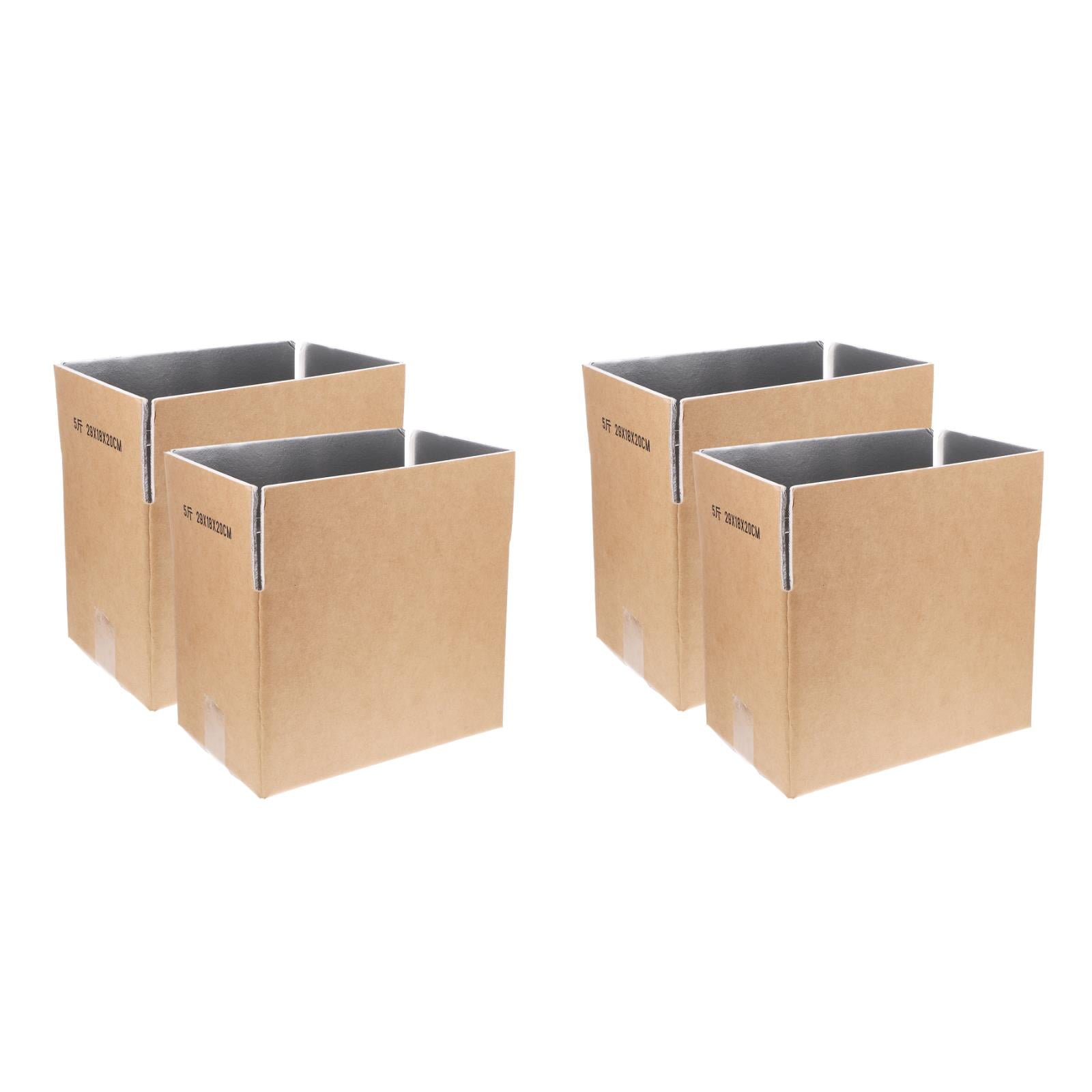 4 pcs Insulated Shipping Box Cold Shipping Boxes Large Cooler Box Moving Box Kraft Paper ...