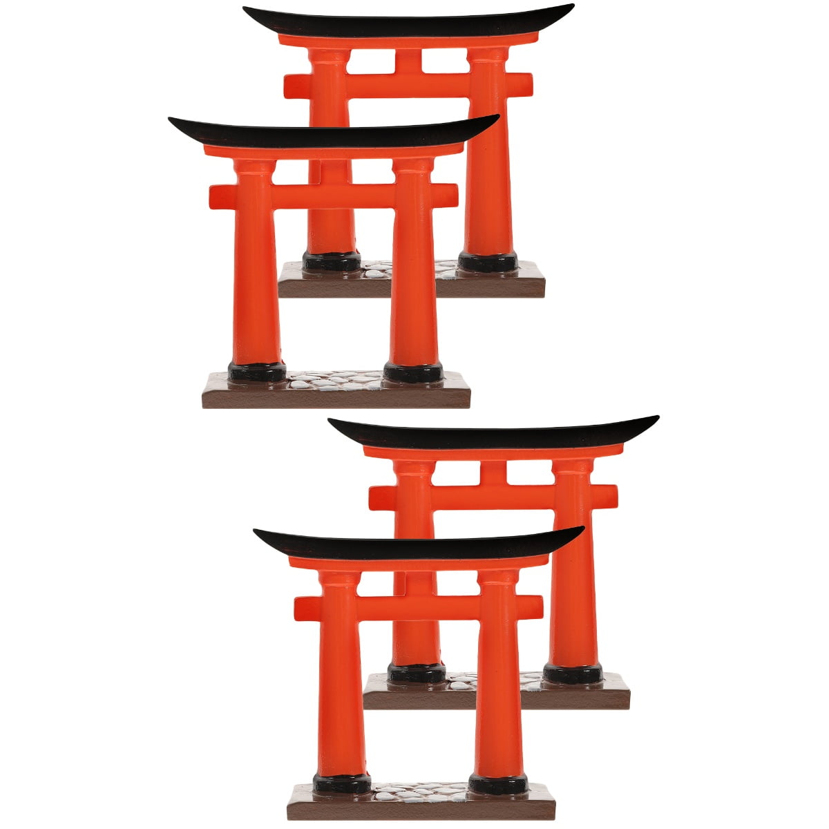 4 pcs Japanese Miniature Gate Model Resin Torii Craft Decorative Mini ...