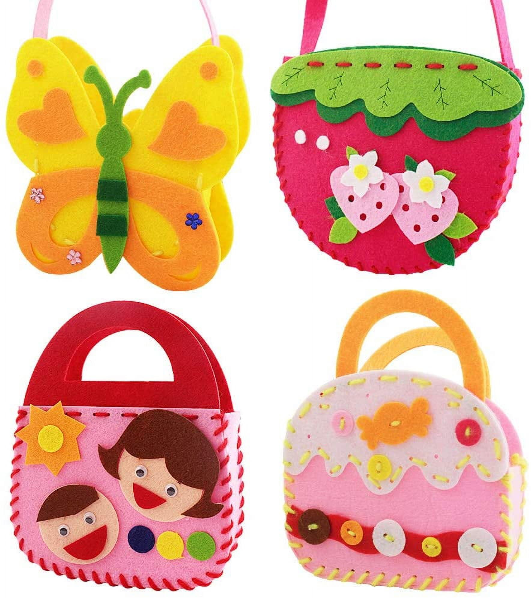 4 pcs Kids Arts and Crafts, Preschool Educational Toys Sewing Kit for ...