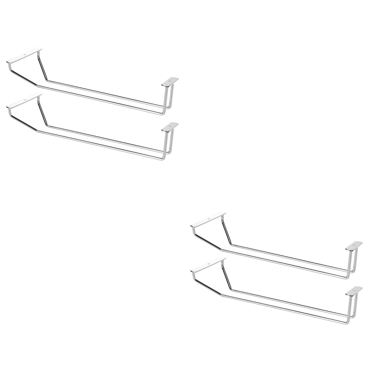 4 pcs Kitchen Stemware Racks Stainless Steel Glass Cup Holders Under ...