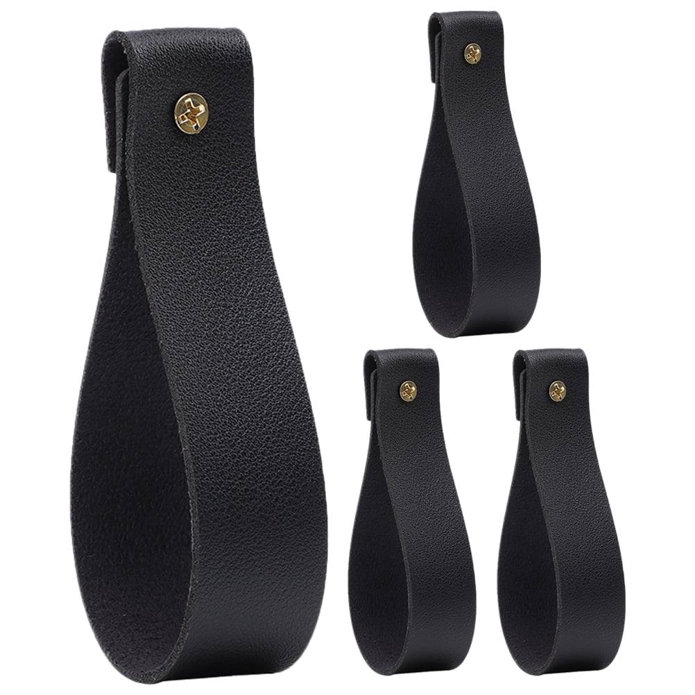 4 pcs Leather Strap Hooks Wall Mounted Leather Hooks Wall Hanging Strap ...