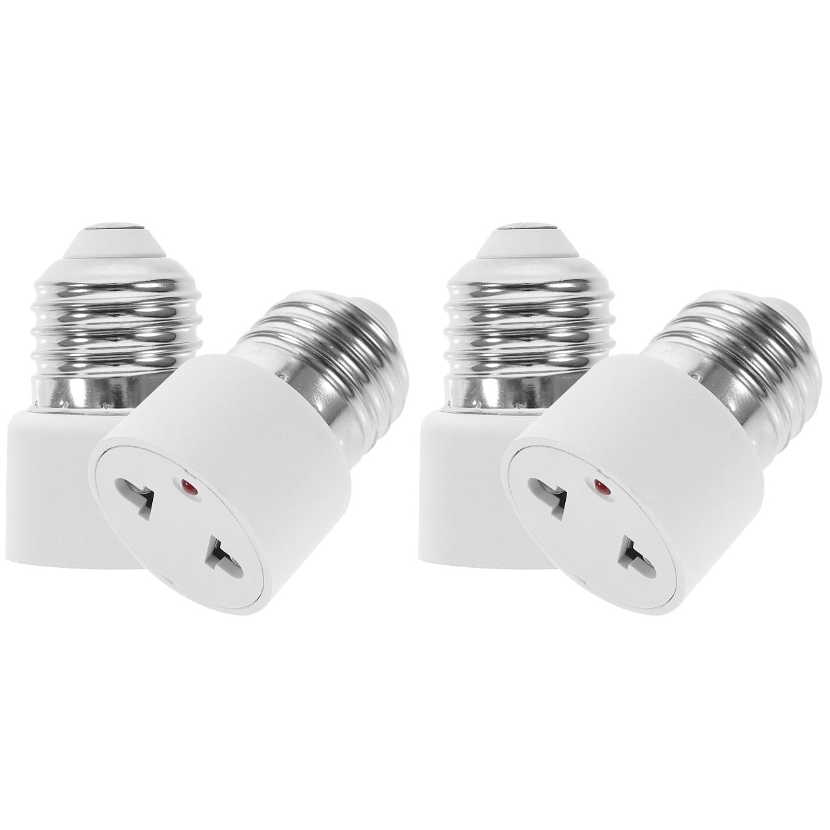 4 pcs Light Socket to Plug Adapter E27 Socket to 2-prong Light Socket ...