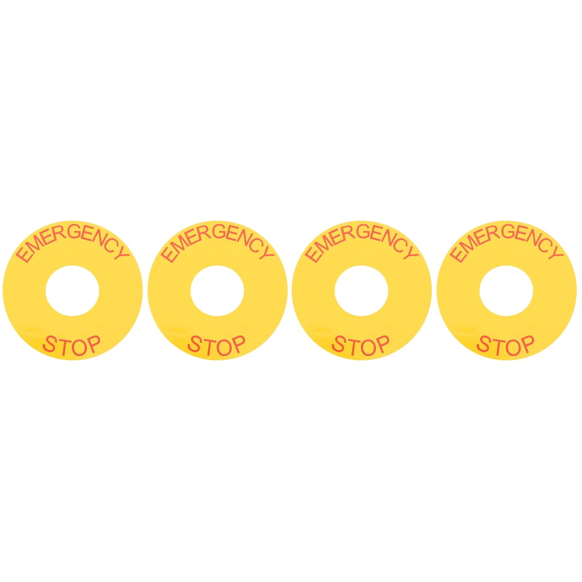 4 pcs Machinery Power Stickers Emergency Stop Sign Emergency Stop Label ...
